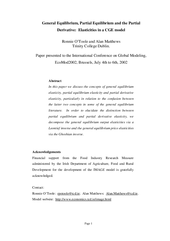 (PDF) General equilibrium, partial equilibrium and the partial ...
