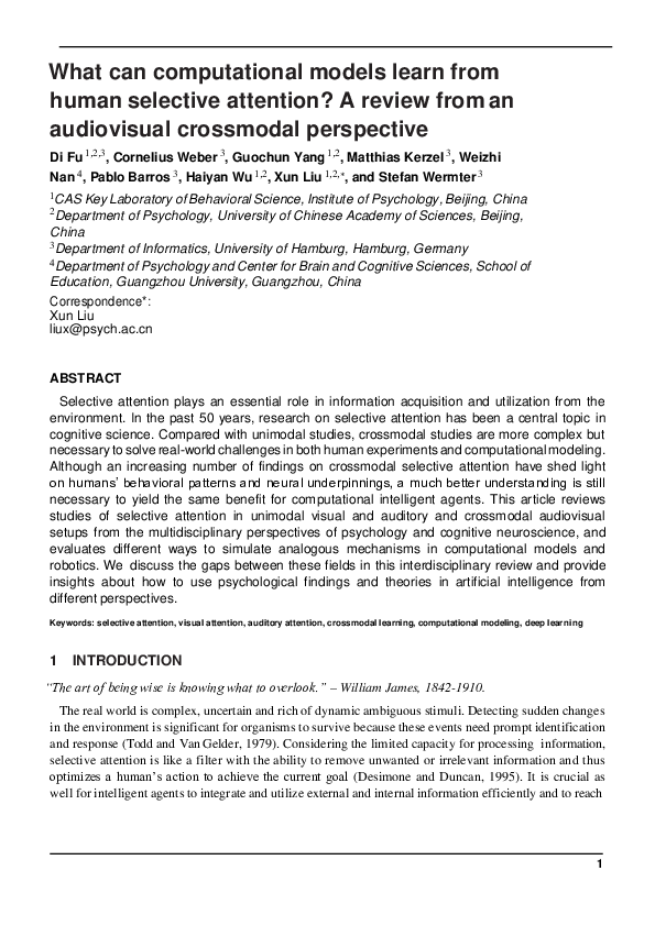 Pdf What Can Computational Models Learn From Human Selective