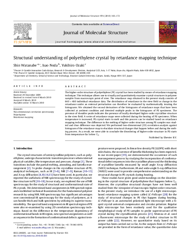 (PDF) Structural understanding of polyethylene crystal by retardance ...