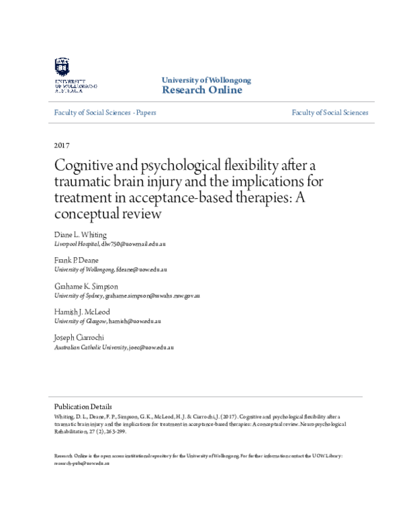 (PDF) The Psychological Flexibility Questionnaire (PFQ): Development ...
