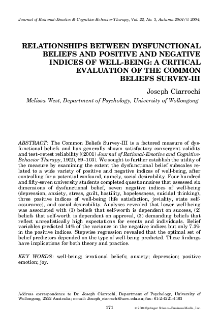 pdf-relationships-between-dysfunctional-beliefs-and-positive-and-negative-indices-of-well