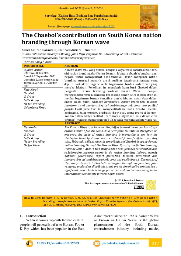 (PDF) The Chaebol’s contribution on South Korea nation branding through ...