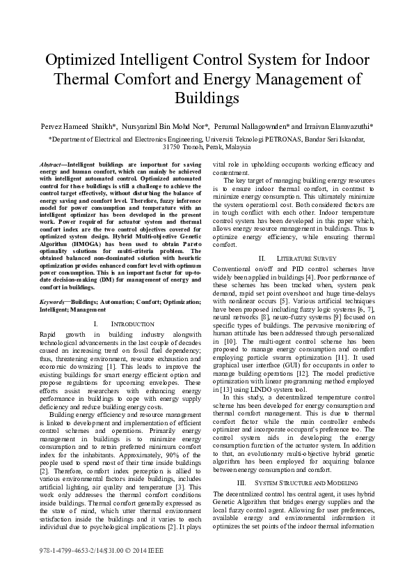 (PDF) Optimized intelligent control system for indoor thermal comfort ...