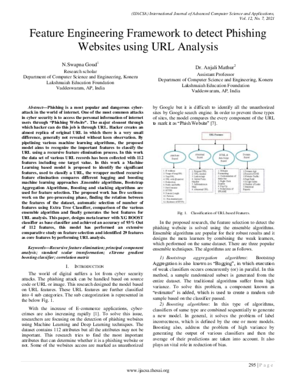 (PDF) Feature Engineering Framework to detect Phishing Websites using ...
