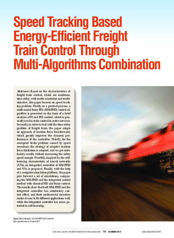 Pdf Speed Tracking Based Energy Efficient Freight Train Control Through Multi Algorithms