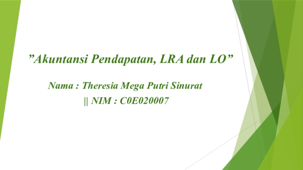 (PPT) PPT Bab 12 Akuntansi Pendapatan LRA dan LO