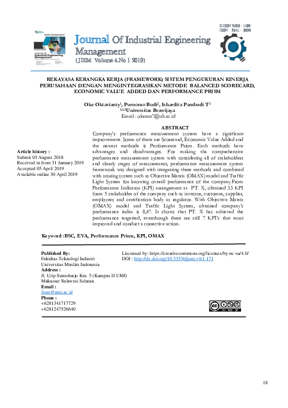 (PDF) Rekayasa Kerangka Kerja (Framework) Sistem Pengukuran Kinerja ...