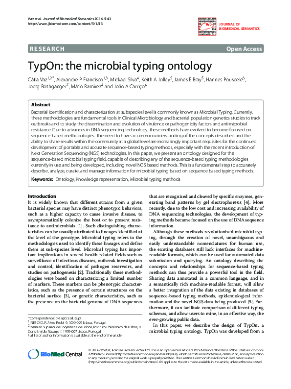 (PDF) TypOn: the microbial typing ontology