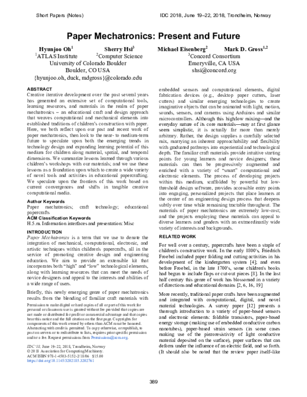 (PDF) Paper mechatronics