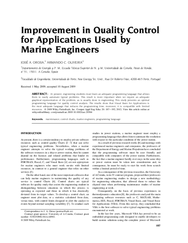 (PDF) Improvement in quality control for applications used by marine ...