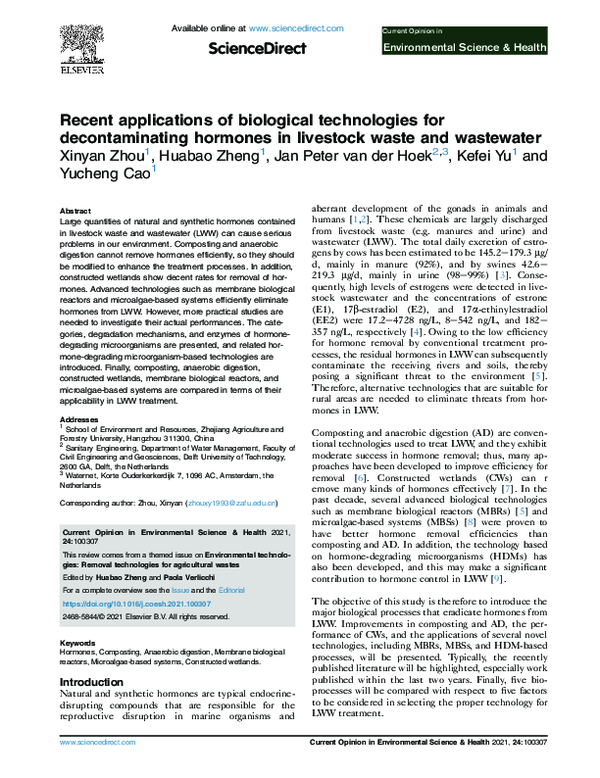 (PDF) Recent applications of biological technologies for ...