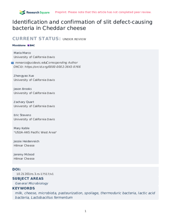 (PDF) Identification and confirmation of slit defect-causing bacteria ...