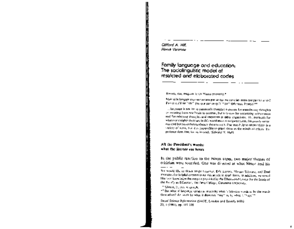 (PDF) Family language and education: The sociolinguistic model of ...