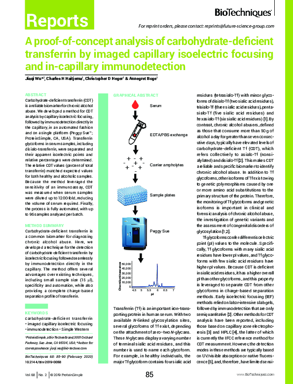 (PDF) A proof-of-concept analysis of carbohydrate-deficient transferrin ...