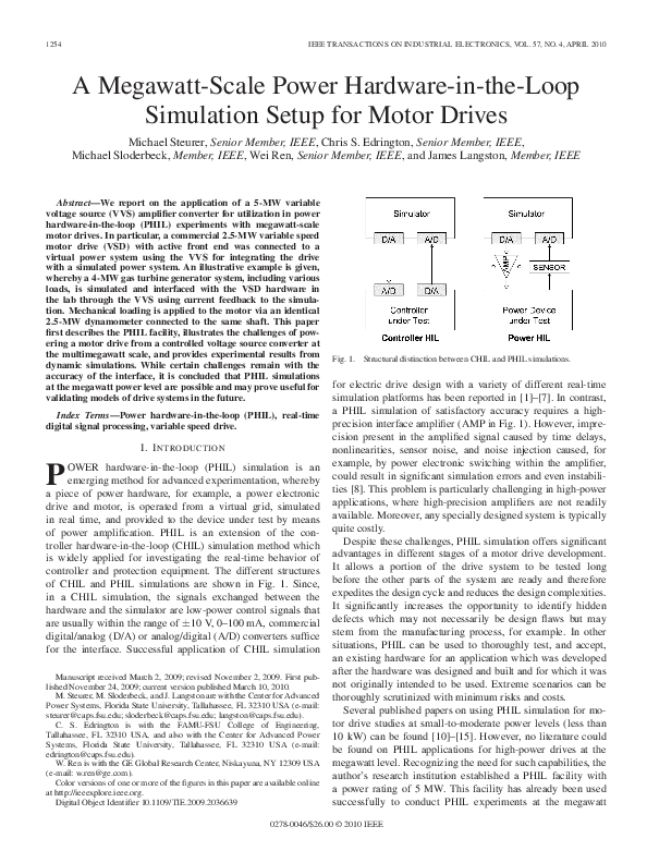 (PDF) A Megawatt-Scale Power Hardware-in-the-Loop Simulation Setup for ...