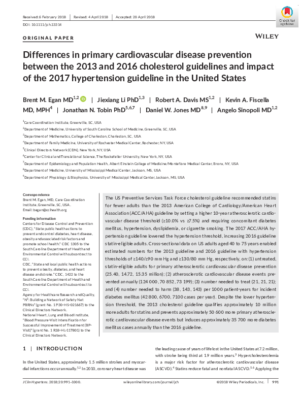 (PDF) Differences in primary cardiovascular disease prevention between ...