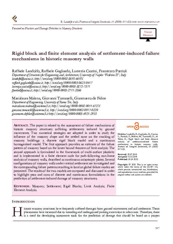 (PDF) Rigid block and finite element analysis of settlement-induced failure mechanisms in ...