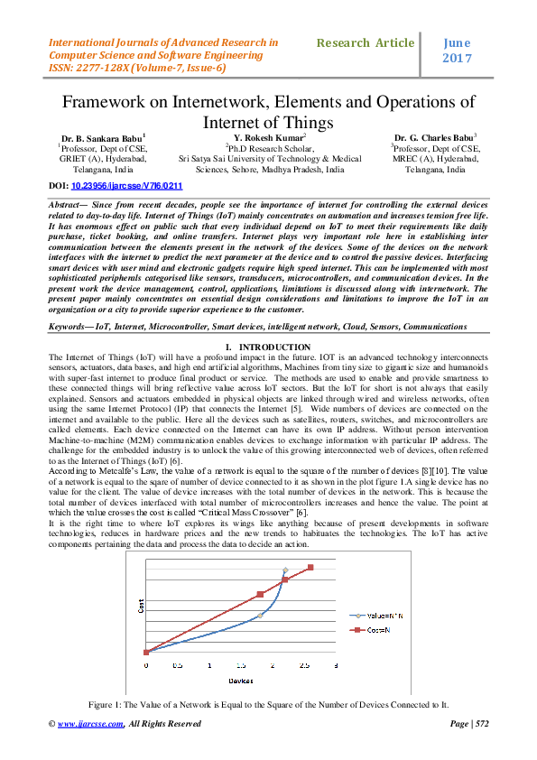 (PDF) Framework on Internetwork, Elements and Operations of Internet of ...