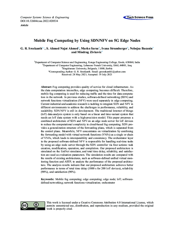 (PDF) Mobile Fog Computing by Using SDN/NFV on 5G Edge Nodes