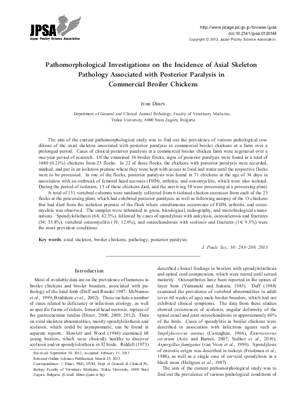 (PDF) Pathomorphological Investigations on the Incidence of Axial ...