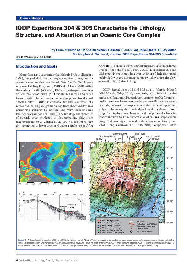 (PDF) IODP Expedition 304 & 305 Characterize the Lithology, Structure ...