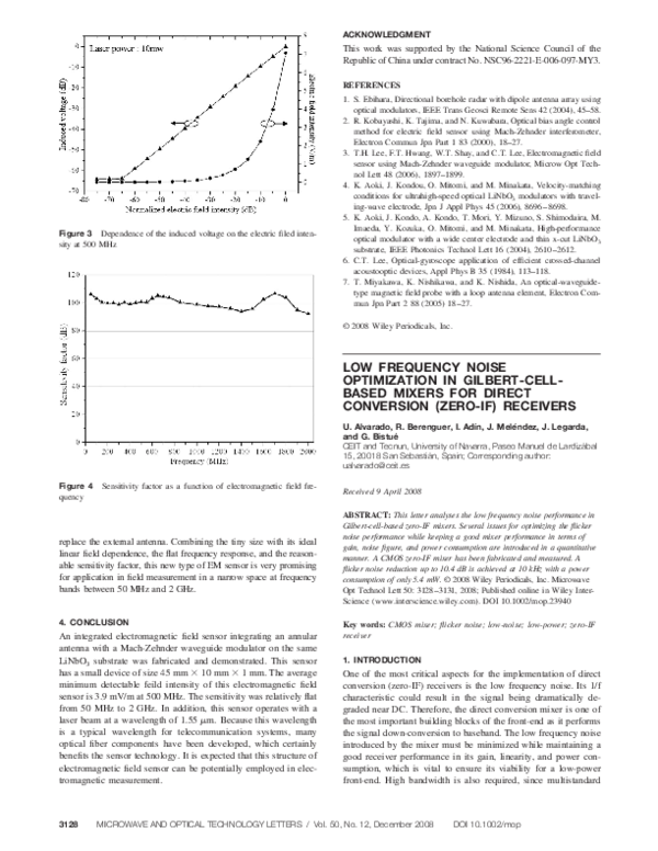 (PDF) Low frequency noise optimization in Gilbert-cell-based mixers for ...