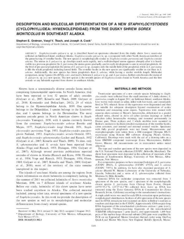 (PDF) Description and Molecular Differentiation of a New ...