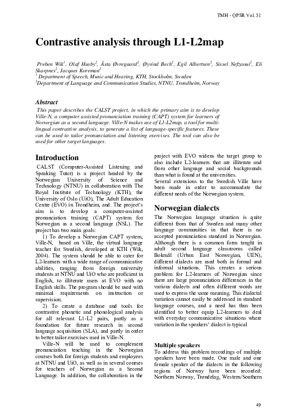 (PDF) Contrastive analysis through L1-L2map