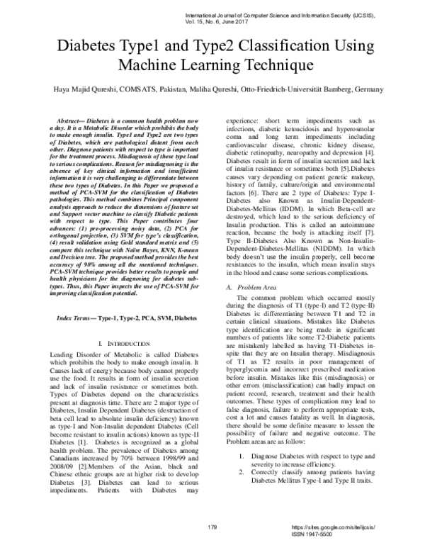 (PDF) Diabetes Type1 and Type2 Classification Using Machine Learning ...