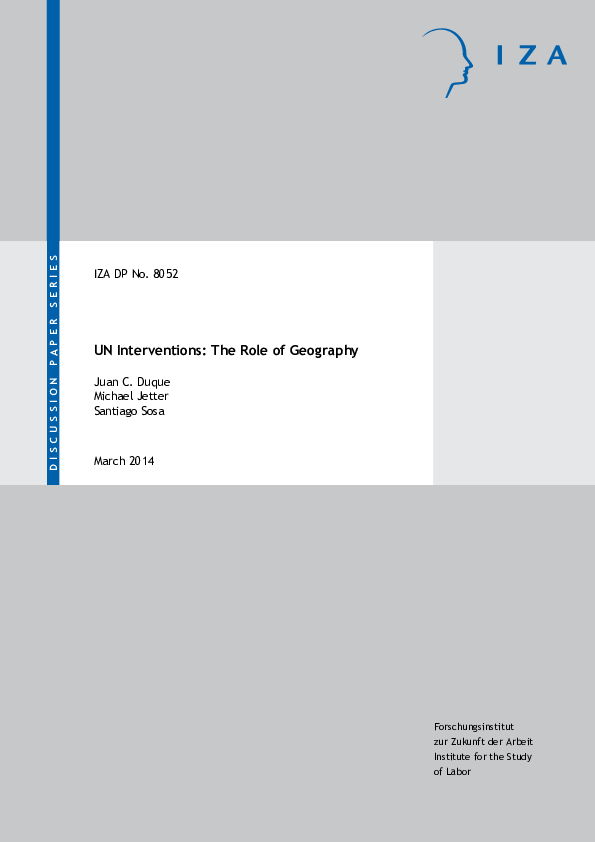 (PDF) UN interventions: The role of geography