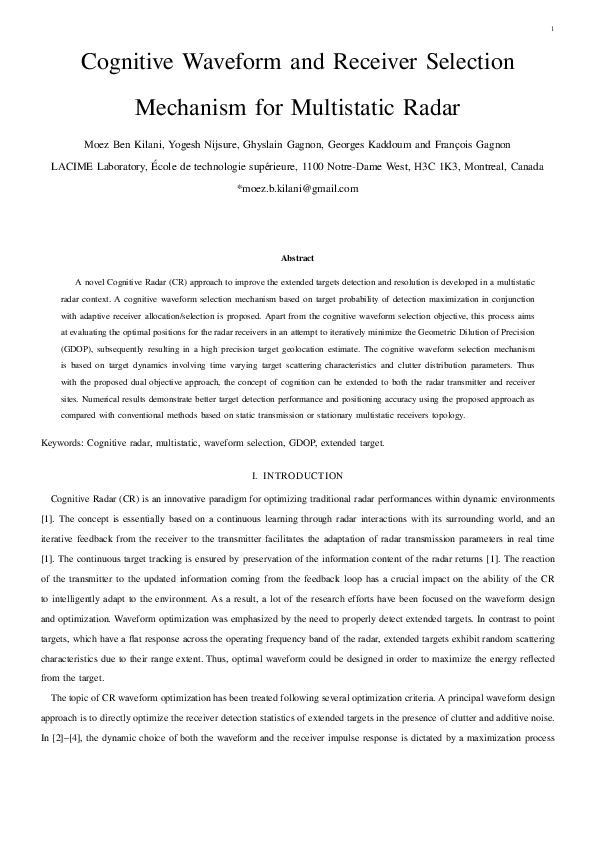 (PDF) Cognitive waveform and receiver selection mechanism for ...