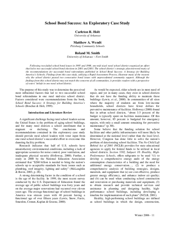 (PDF) School Bond Success