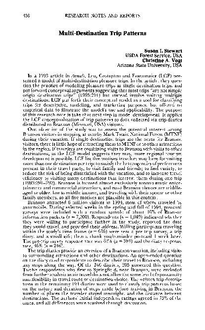 (PDF) Multi-destination trip patterns