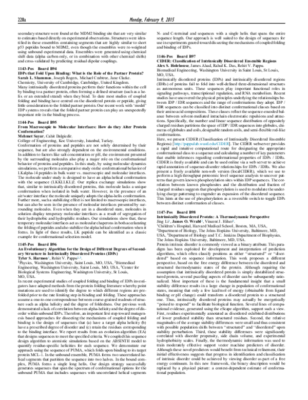 Pdf Cider Classification Of Intrinsically Disordered Ensemble Regions