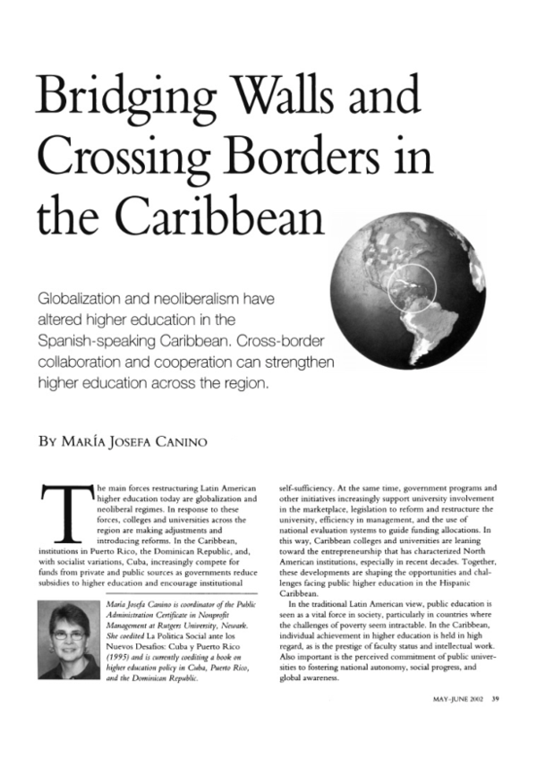 (PDF) Bridging Walls and Crossing Borders in the Caribbean