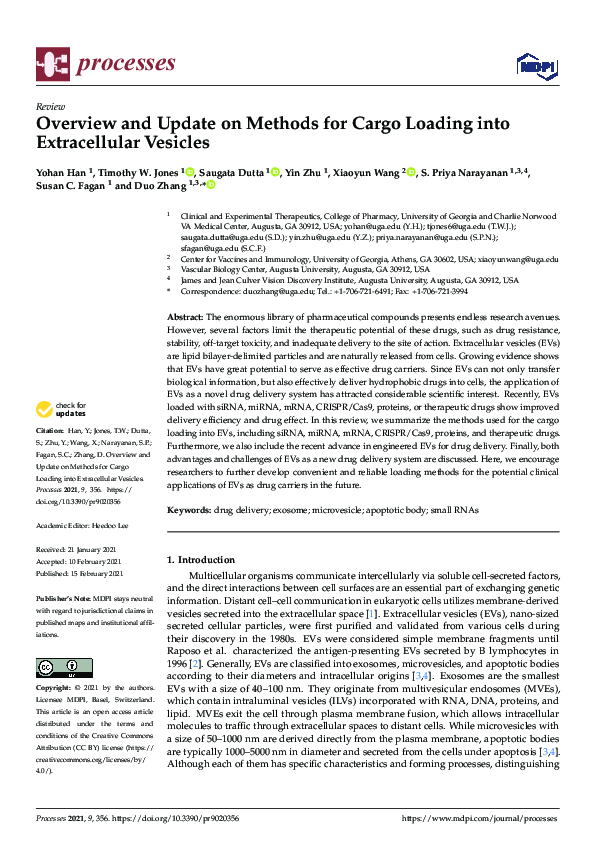(PDF) Overview and Update on Methods for Cargo Loading into ...