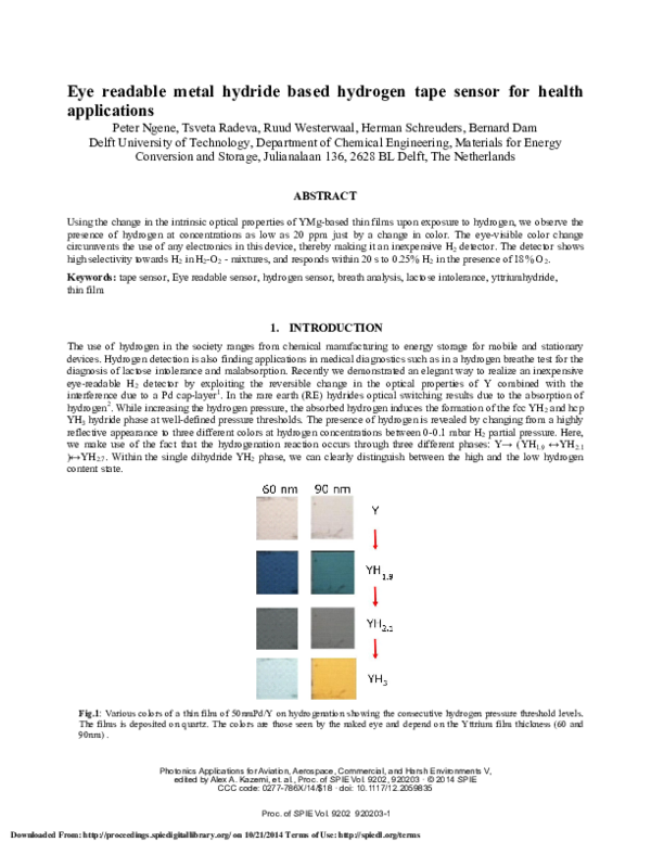 (PDF) Eye readable metal hydride based hydrogen tape sensor for health ...