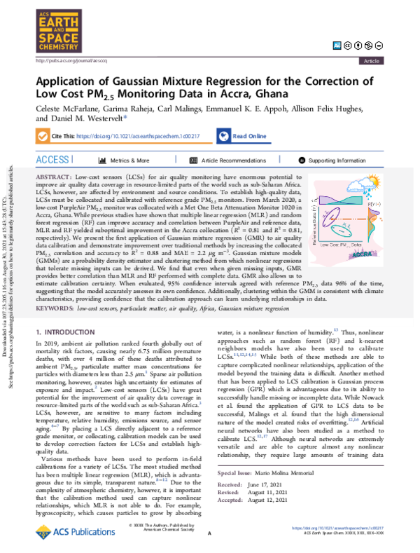 Pdf Application Of Gaussian Mixture Regression For The Correction Of