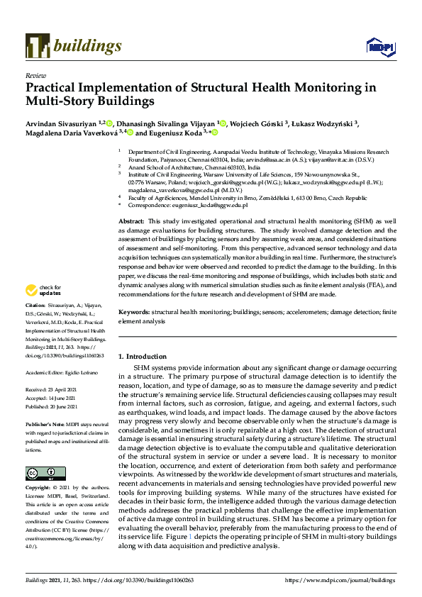 (PDF) Practical Implementation of Structural Health Monitoring in Multi ...