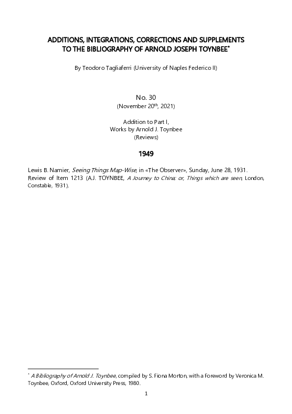 (PDF) Lewis B. Namier, Seeing Things Map-Wise