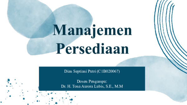 (PPT) PPT Manajemen Persediaan