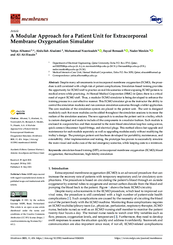 (PDF) A Modular Approach for a Patient Unit for Extracorporeal Membrane ...