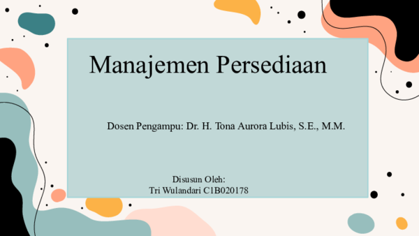 (PPT) PPT MANAJEMEN PERSEDIAAN