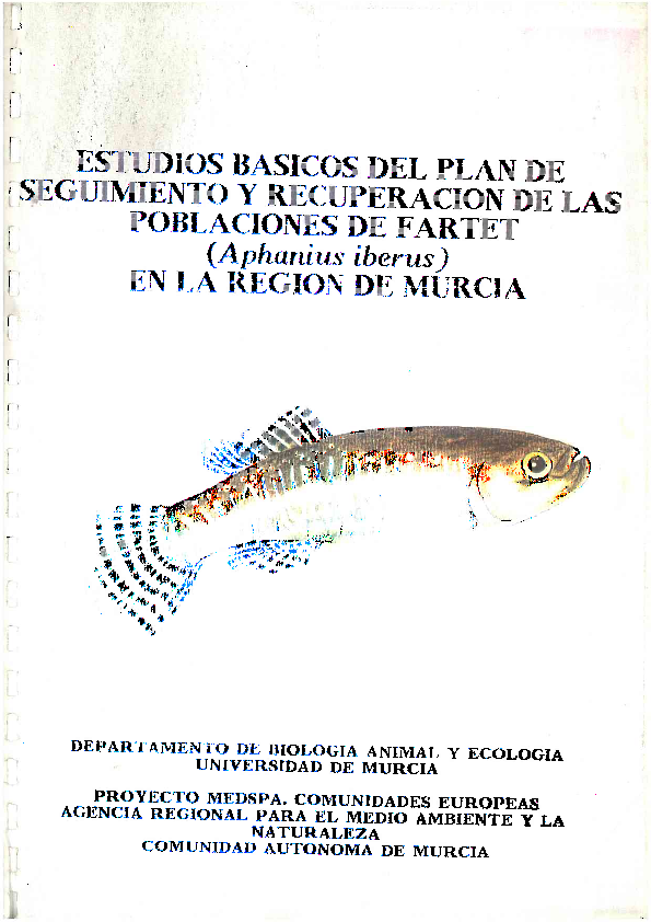 (PDF) Estudios básicos del plan de seguimiento y recuperación de las ...