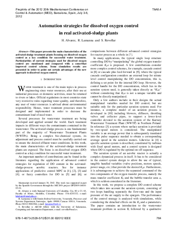 (PDF) Automation strategies for dissolved oxygen control in real ...
