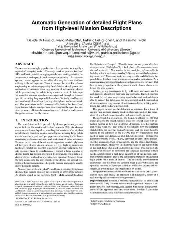 (PDF) Automatic generation of detailed flight plans from high-level ...