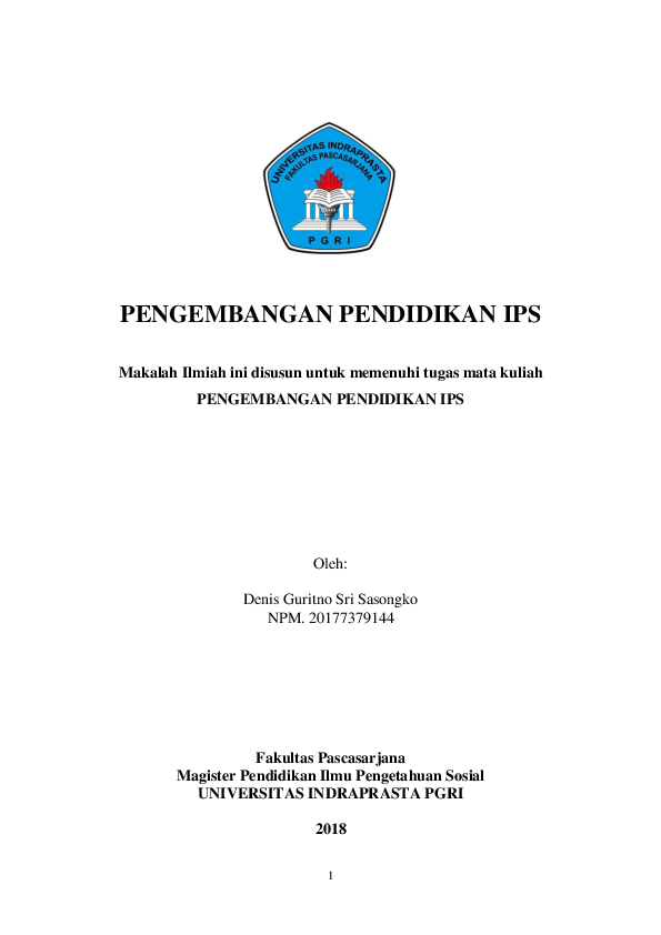 (PDF) PENGEMBANGAN PENDIDIKAN IPS