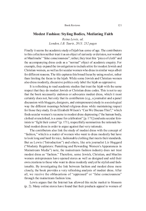 (PDF) Book Review.Modest Fashion