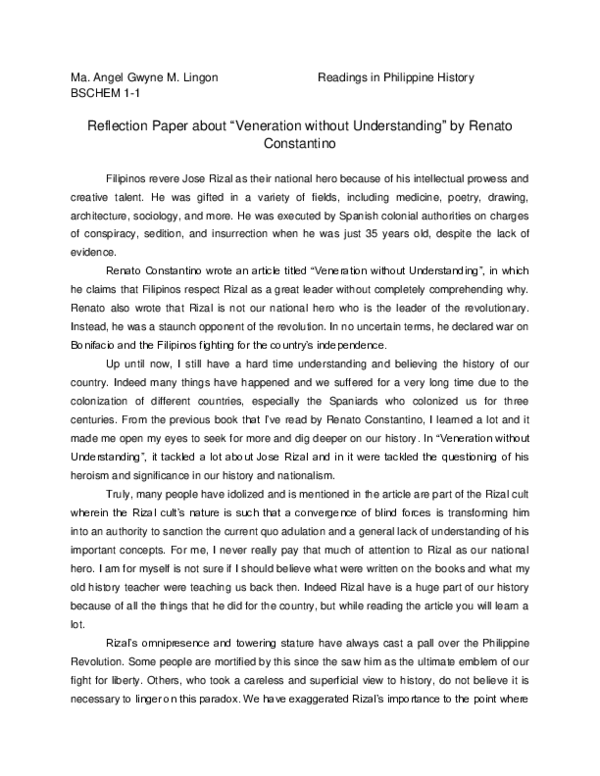 (PDF) Veneration without Understanding by Renato Constantino