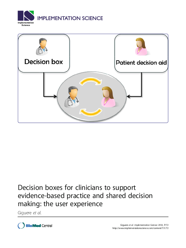 (PDF) Decision boxes for clinicians to support evidence-based practice ...